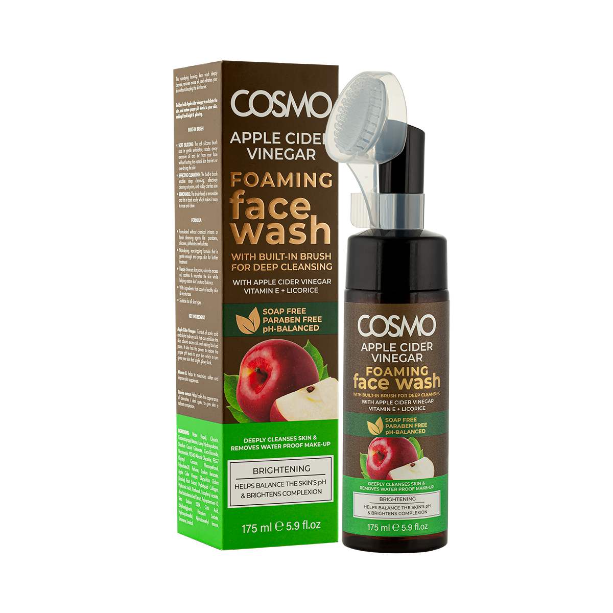APPLE CIDER VINEGAR FOAMING FACE WASH - 175ML – COSMO Online Shop
